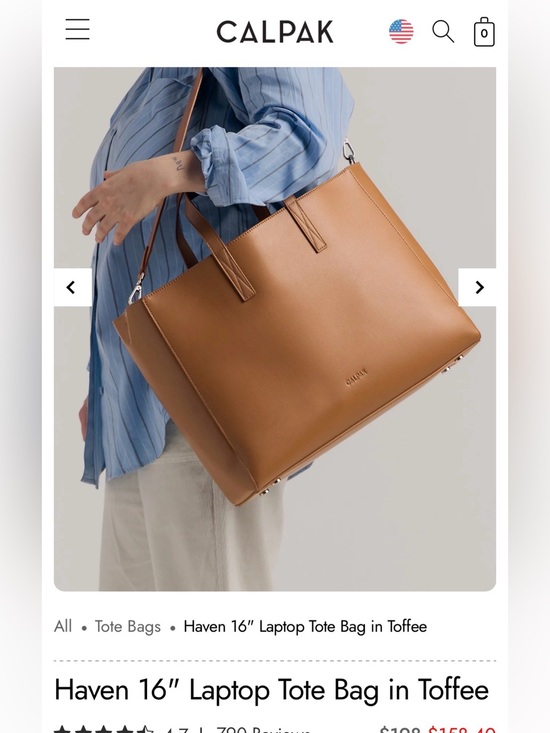 Calpak | Bags | Calpak Toffee Leather Laptop Tote | Poshmark